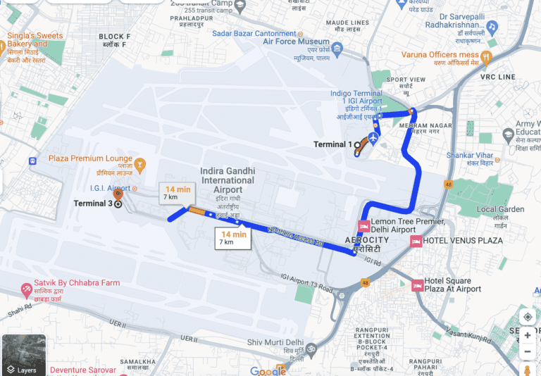 Free Transfer Between Terminals in New Delhi Airport - Lounge, Shopping ...